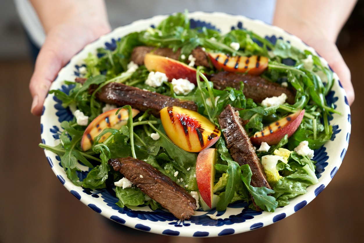 Grilled Peach & Steak Salad | Lyman Orchards